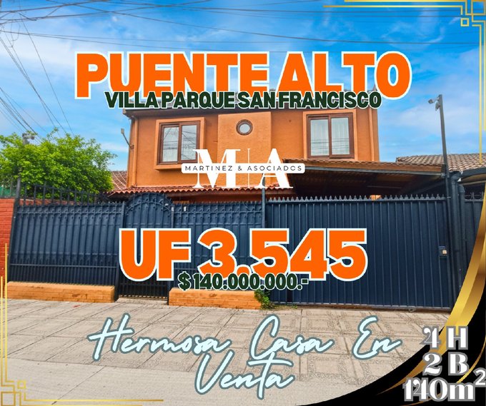 Casa en Venta en Puente Alto, Apóstol Lucas 2877, Puente Alto, Chile